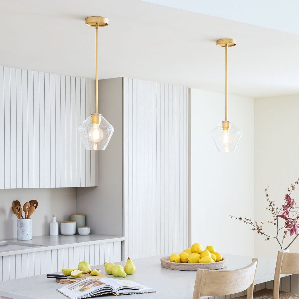 Sculptural Flat Bar Geo Pendant (20 cm − 38 cm) - West Elm UK