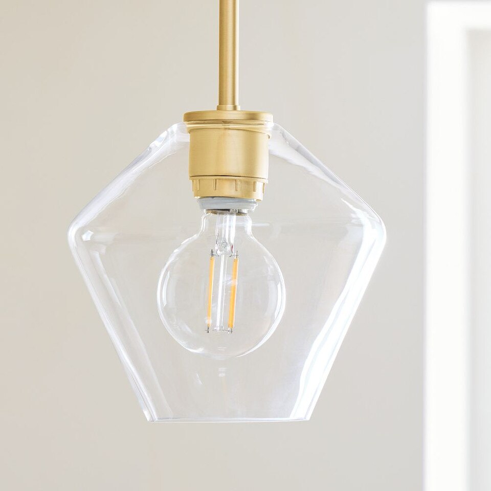 Sculptural Flat Bar Geo Pendant (20 cm − 38 cm) - West Elm UK