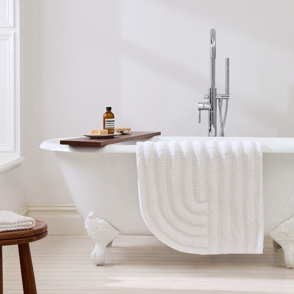 Shaped Swirl Bath Mat | West Elm UK