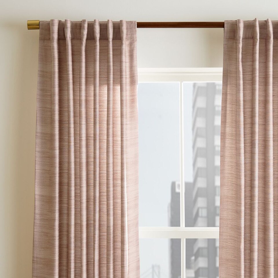 Silky TENCEL™ Striated Curtain - Modern Luxe Drapery | West Elm UK
