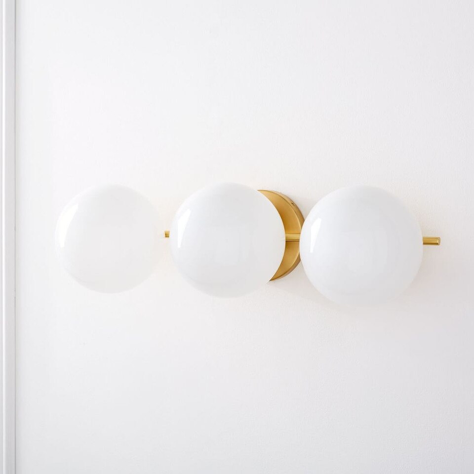 Sphere & Stem 3-Light Sconce - Modern Art Deco Lighting | West Elm UK