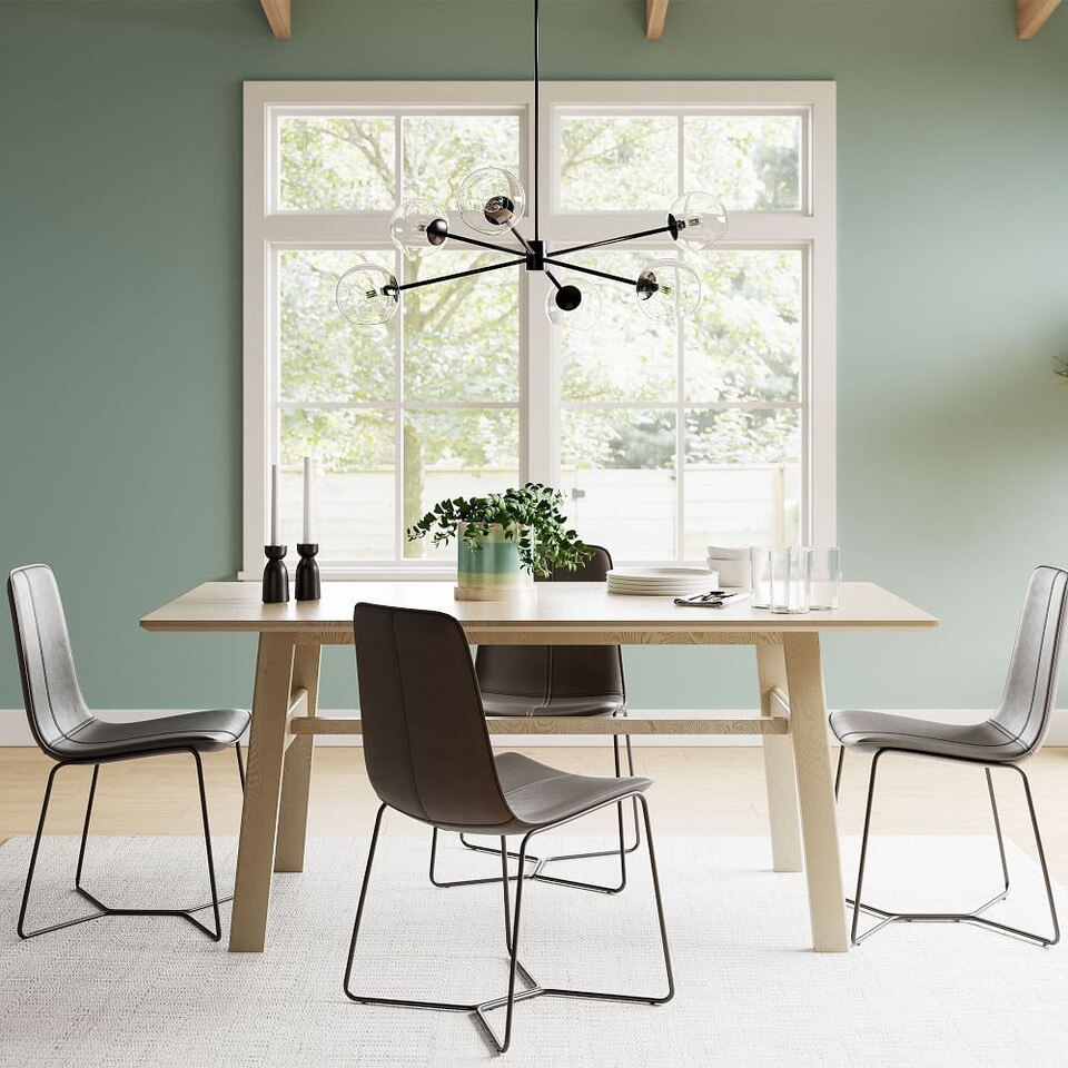 Staggered Glass 6-Light Chandelier - Clear - West Elm UK