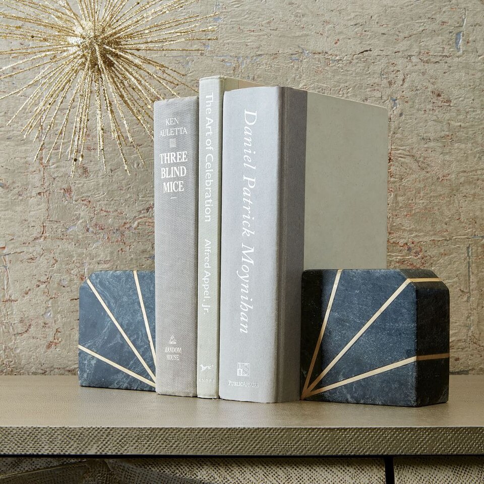 Stone Bookend - Grey Marble | West Elm UK