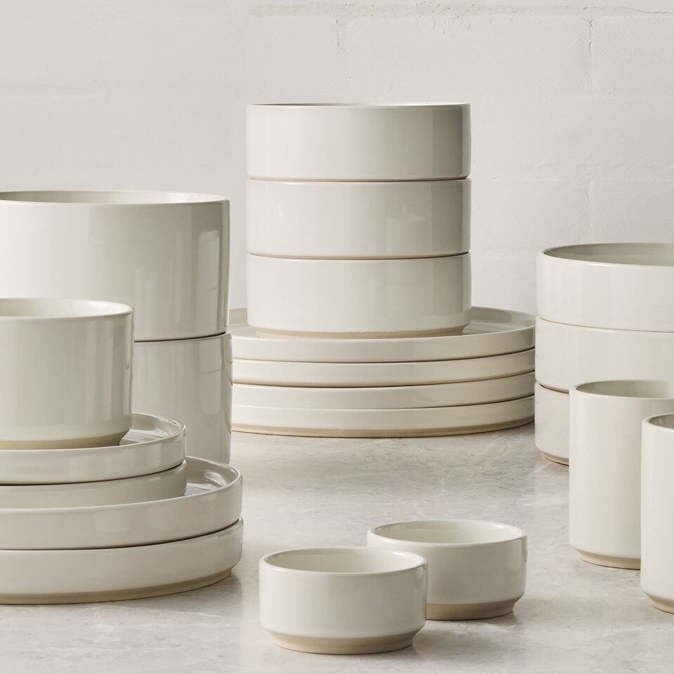 Straight-Sided Stoneware Dinnerware Collection | West Elm UK