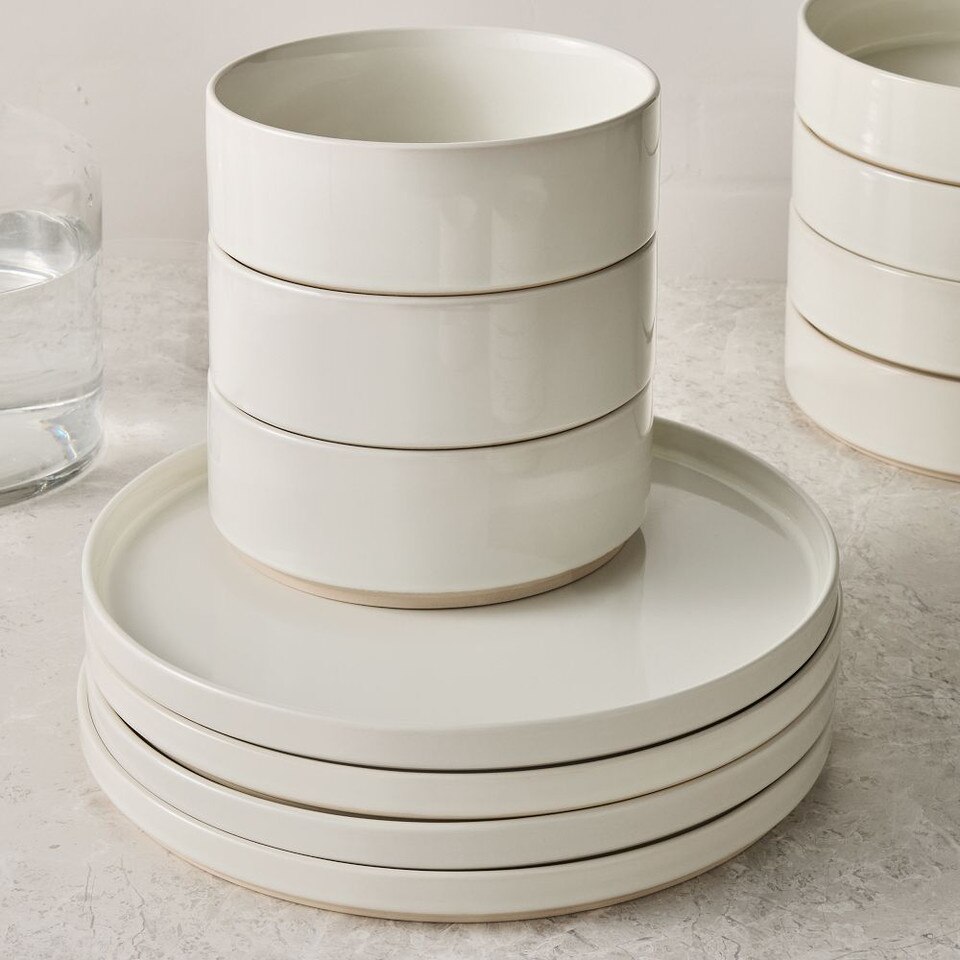 Straight-Sided Stoneware Dinnerware Collection | West Elm UK