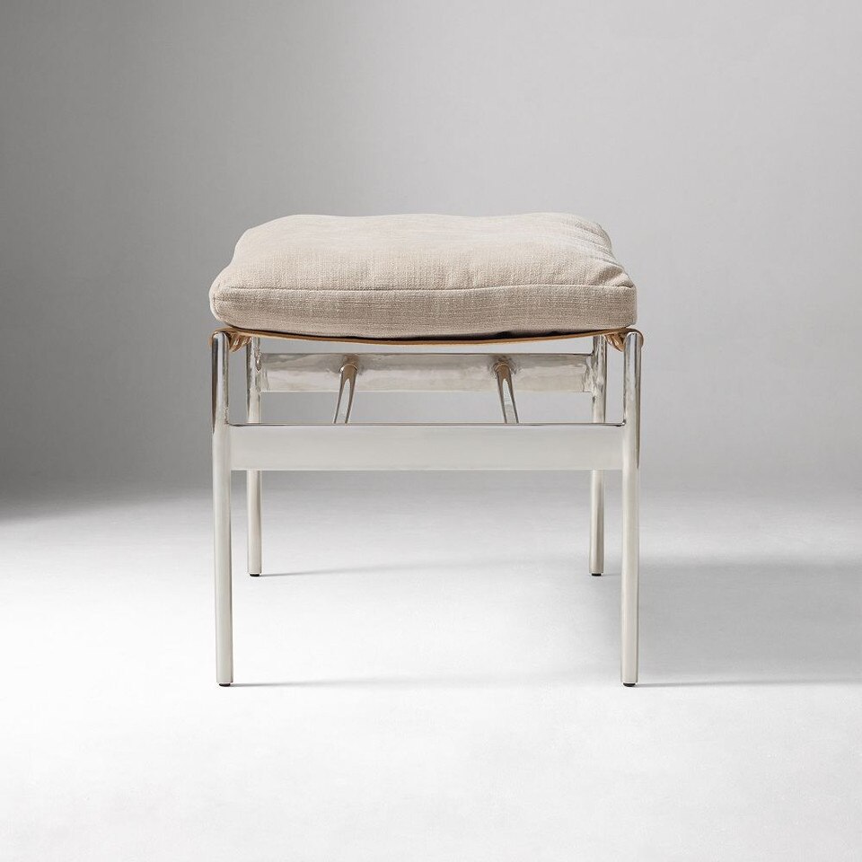 Stuart Sling Footstool Ottoman | West Elm UK