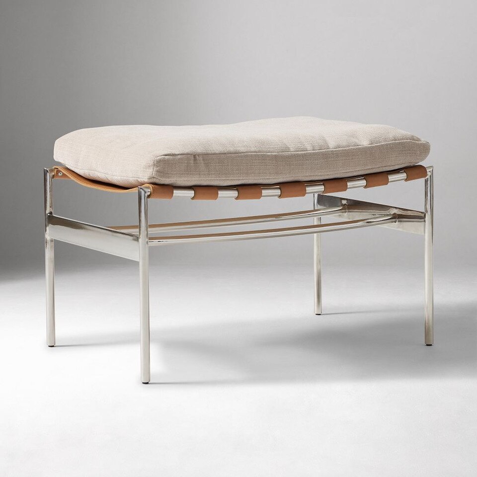 Stuart Sling Footstool Ottoman | West Elm UK