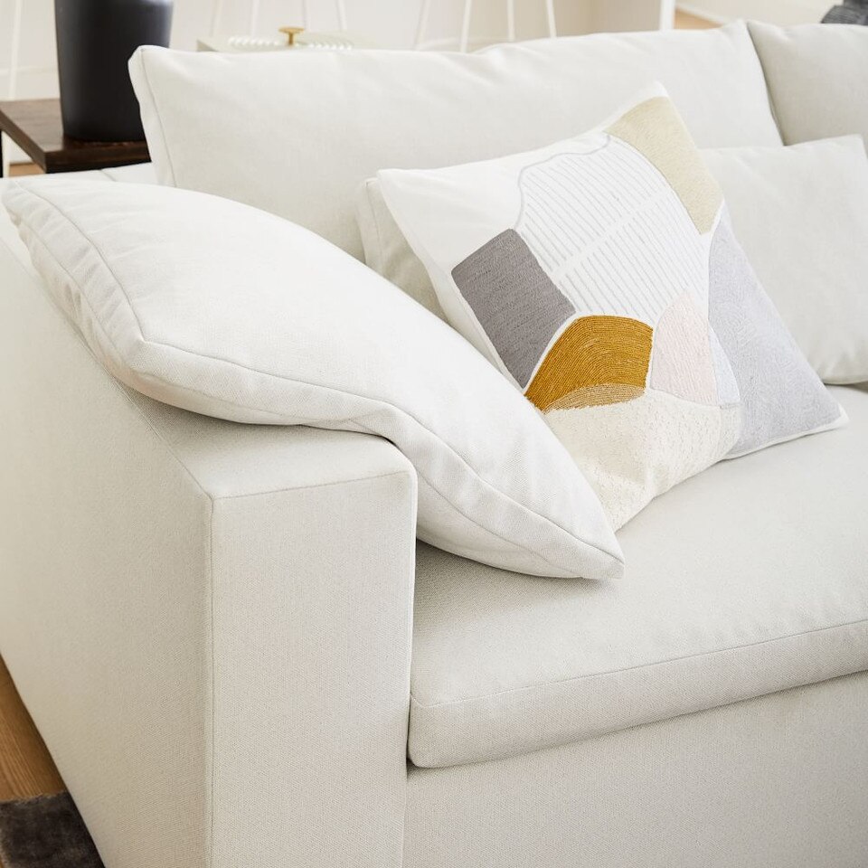 Textural Overlapping Shapes Cushion Cover | West Elm UK