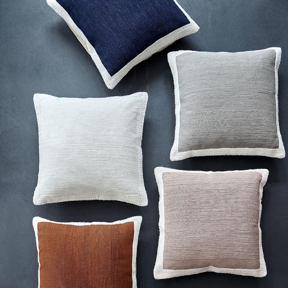 Textured Border Cushion Covers | West Elm UK