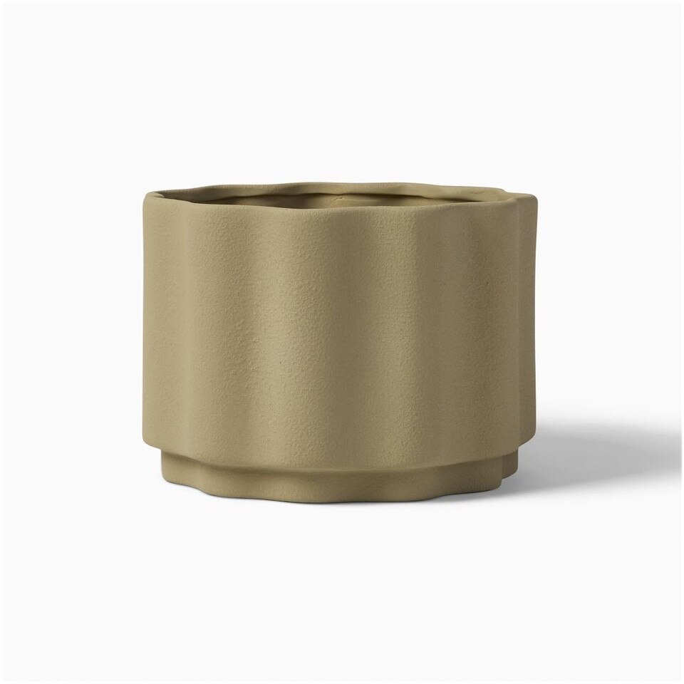 Wavy Ceramic Planters | West Elm UK