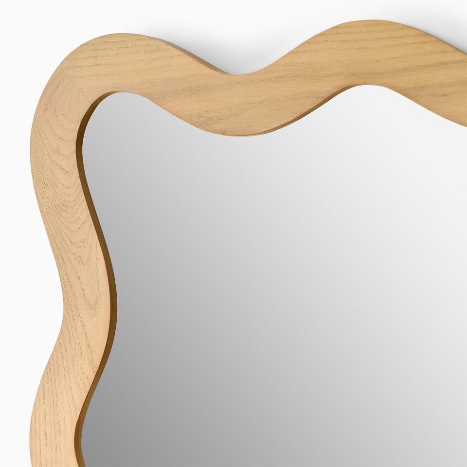 Wavy Wood Wall Mirror | West Elm UK